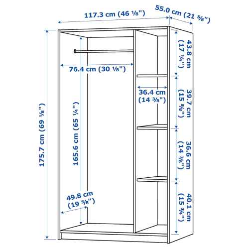 Ikea kleppstad 3 doors assembly store